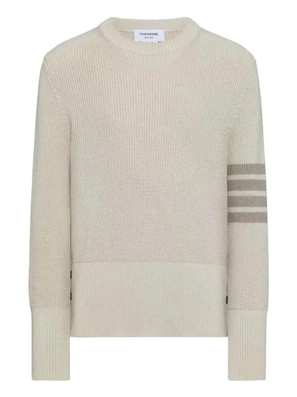 Thom Browne 4-bar Knit Sweater - Neutrals