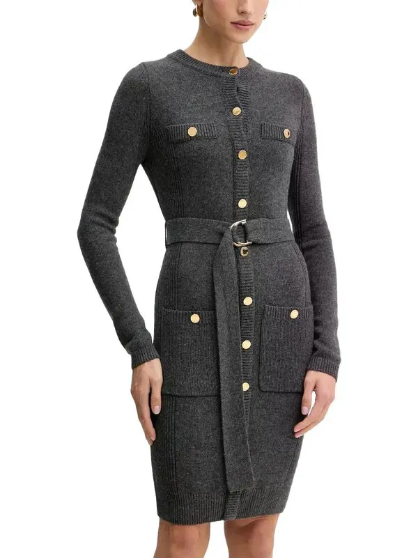 MARCIANO Belted Mini Dress - Grey
