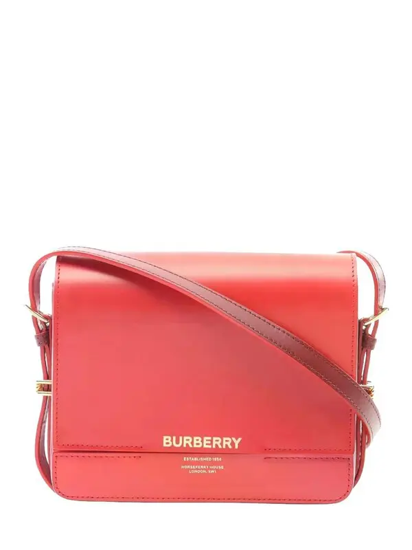 Burberry Grace Leather Shoulder Bag - Red