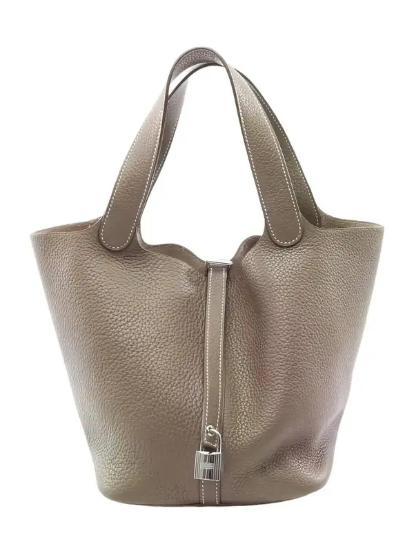 Hermès 2014 Mm Picotin Lock Clemence Tote Bag - Neutrals