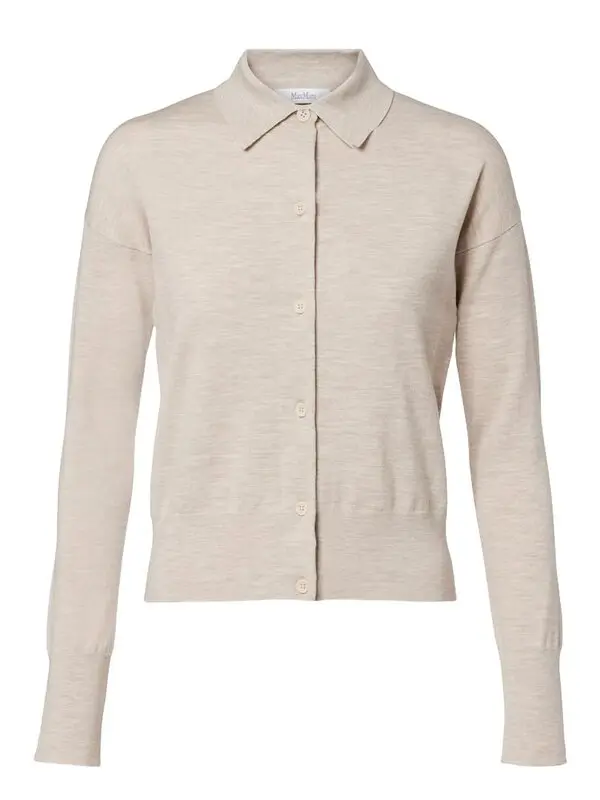Max Mara Medeola Wool-blend Cardigan - Beige