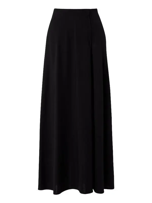 Max Mara Stilla Virgin Wool Maxi Skirt - Black