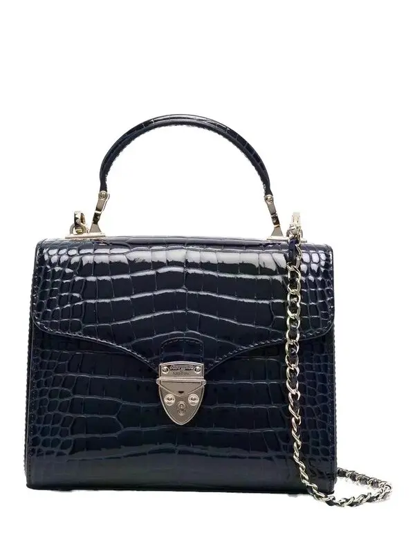 ASPINAL OF LONDON Midi Mayfair Top-handle Bag - Blue