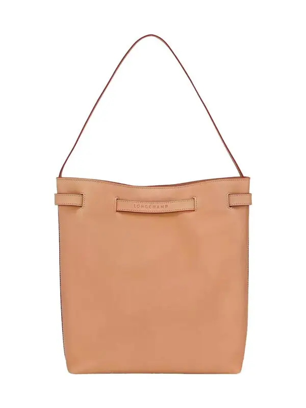Longchamp Le Roseau L Smooth Leather Shoulder Bag - Neutrals
