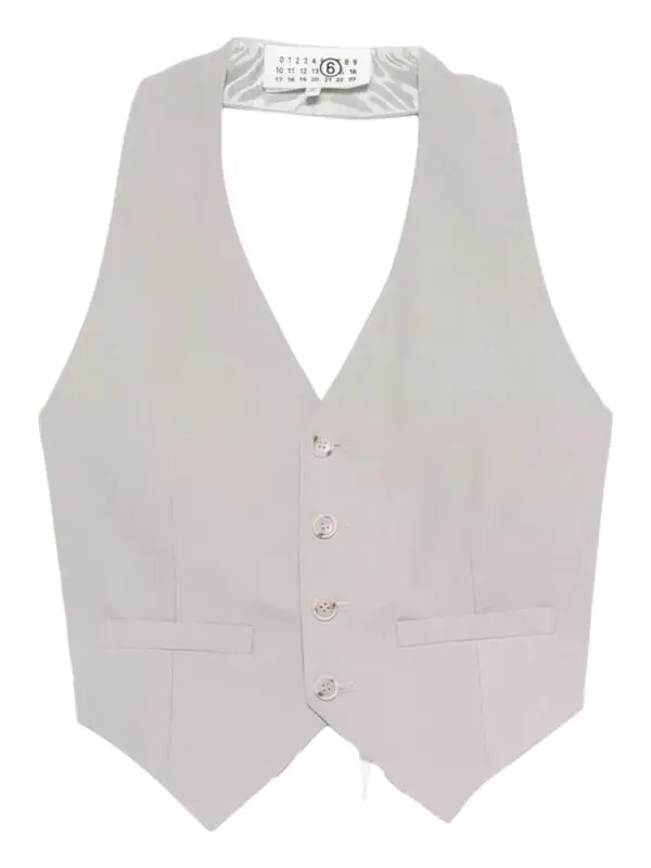 MAISON MARGIELA Light V-neck Waistcoat - Grey