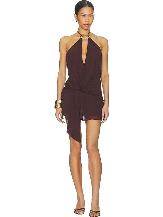 TIGER MIST Indigo Mini Dress In . Also - Brown