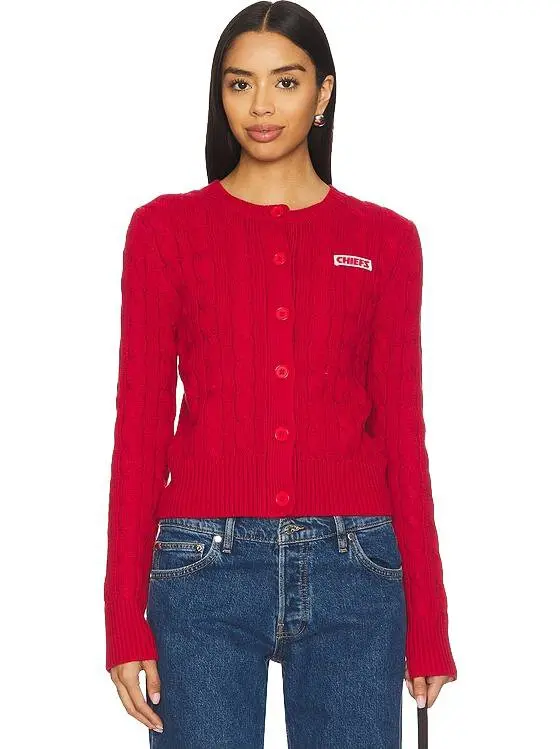 Terez X Revolve Chiefs Knit Cardigan In . Also - Red