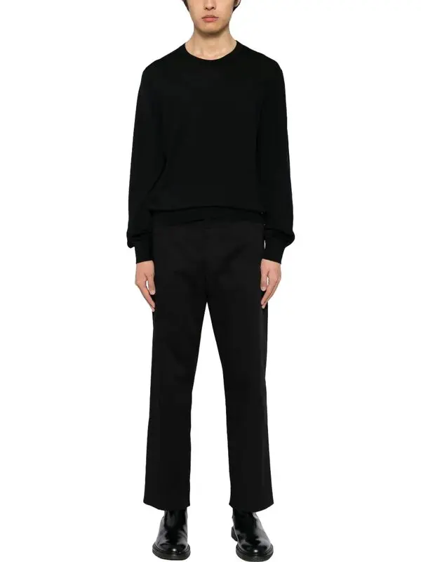 TOM FORD Crew Neck Long Sleeve T-shirt - Black
