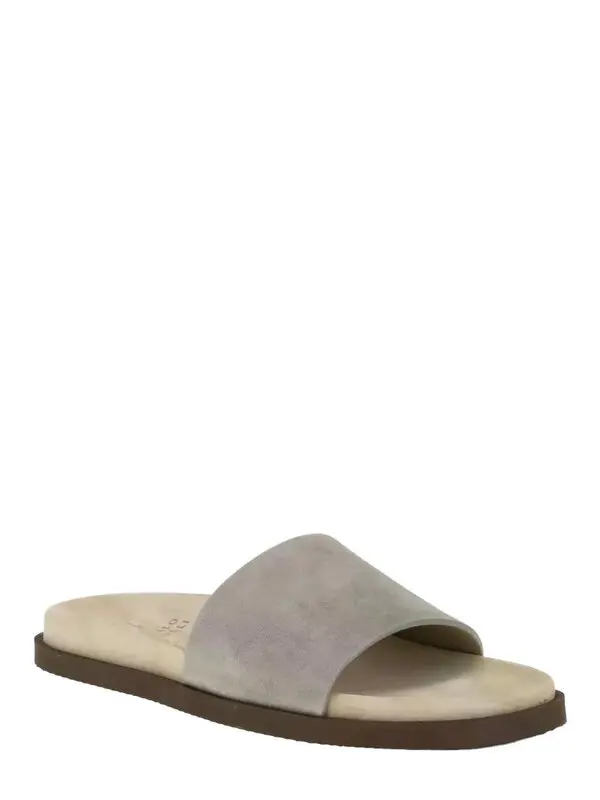 Brunello Cucinelli Open-toe Suede Sandals - Grey
