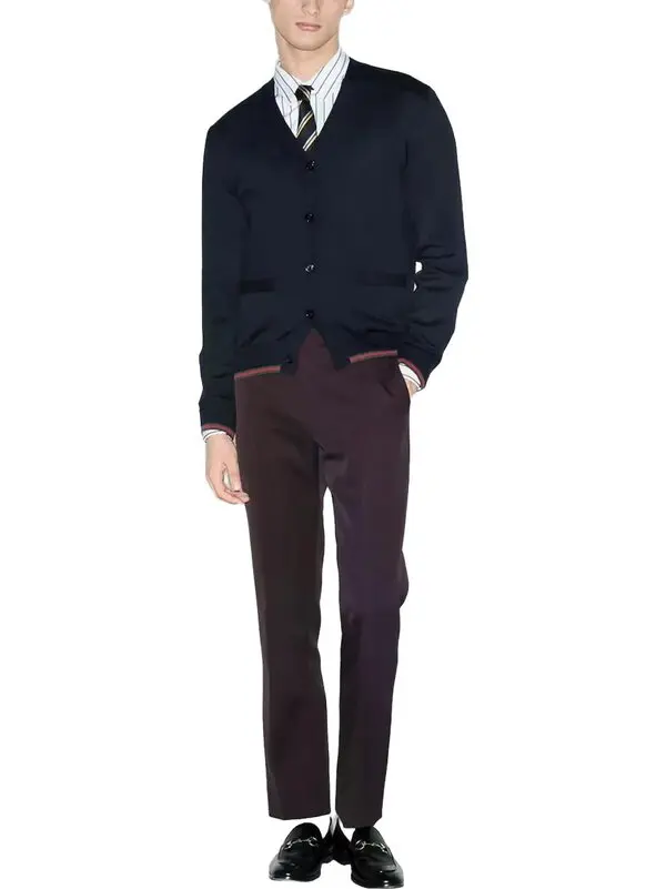 Gucci V-neck Button-front Cardigan - Blue