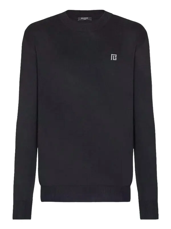 Balmain Logo-detail Long-sleeve T-shirt - Black