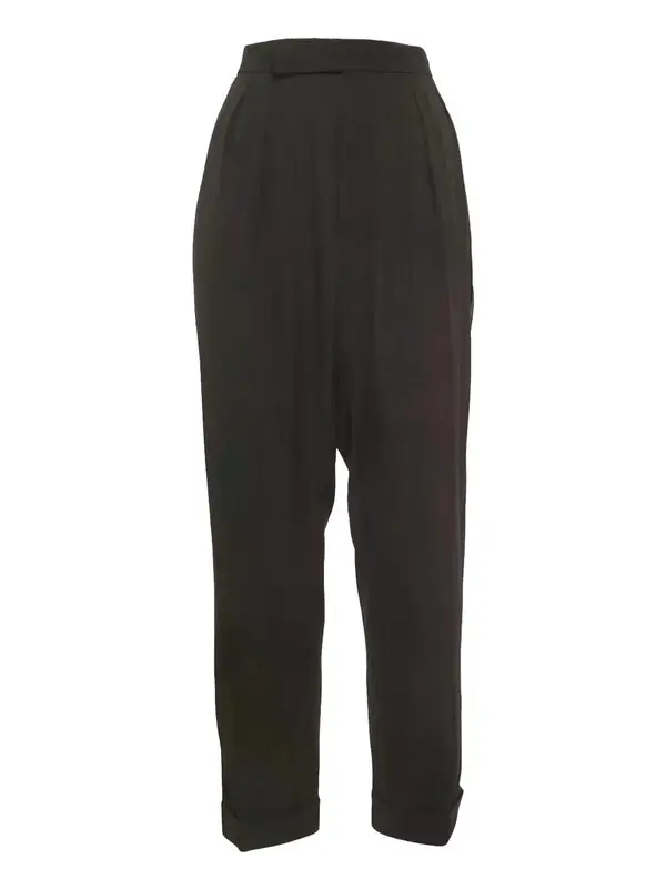 Ralph Lauren Pleated Zip Trousers - Black