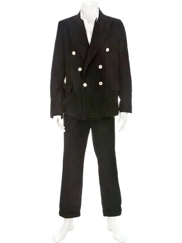 EMILIANO RINALDI Pin Striped Jacket - Black