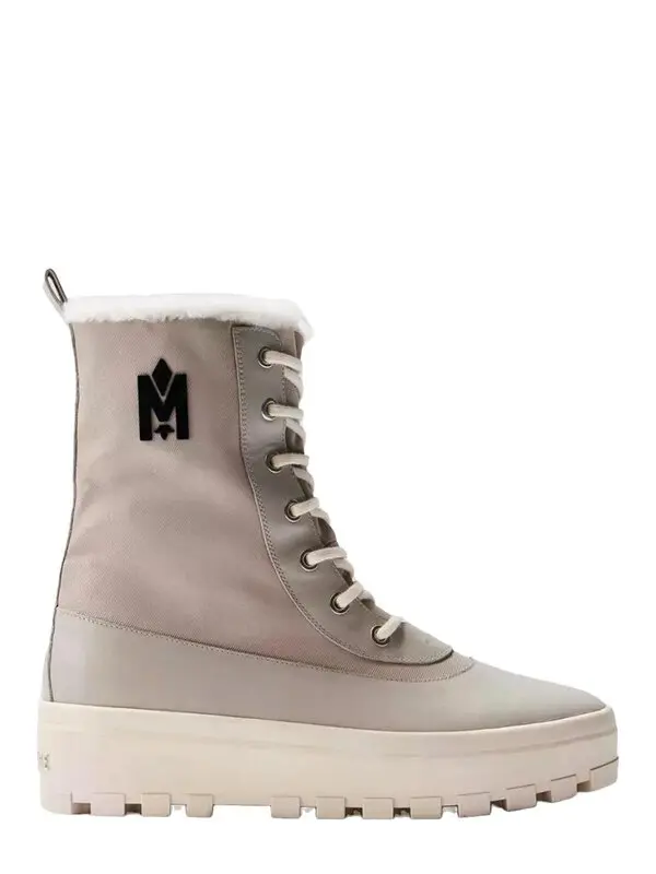 Mackage Hero Logo-embellishment Lace-up Boots - Neutrals