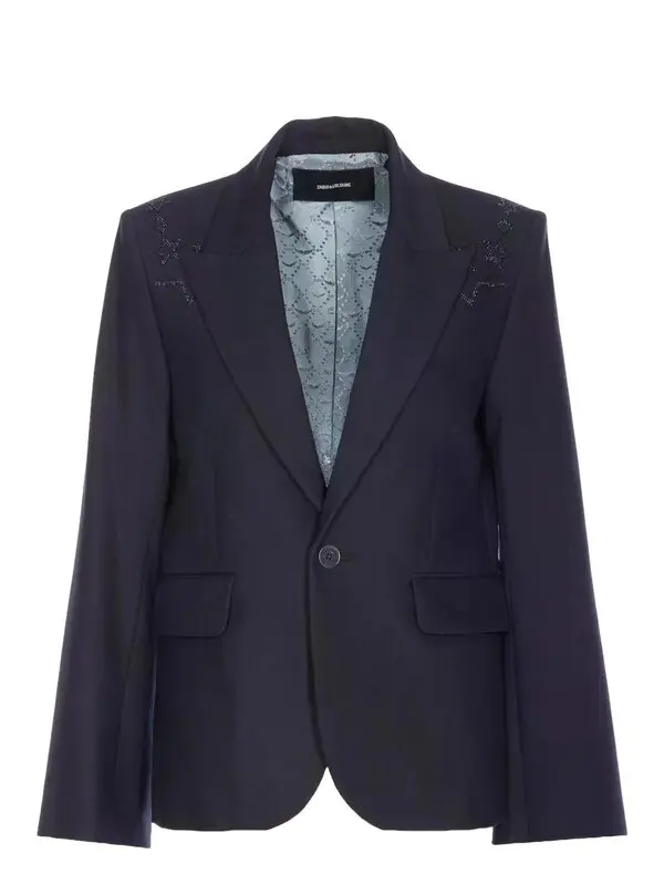 Zadig&Voltaire Vavy Rhinestone Embellished Blazer - Blue