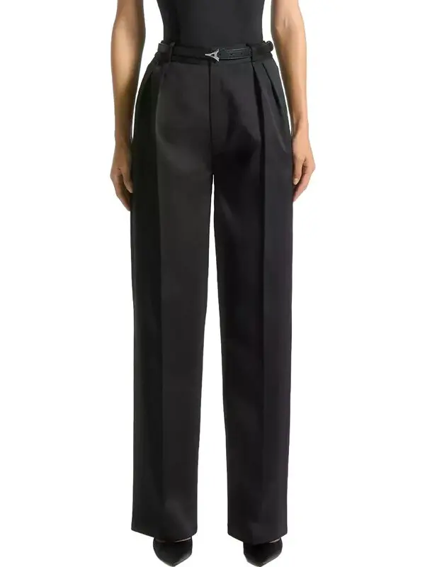 Manière De Voir Maniere De Voir Julie Pleated Detail Trousers - Black