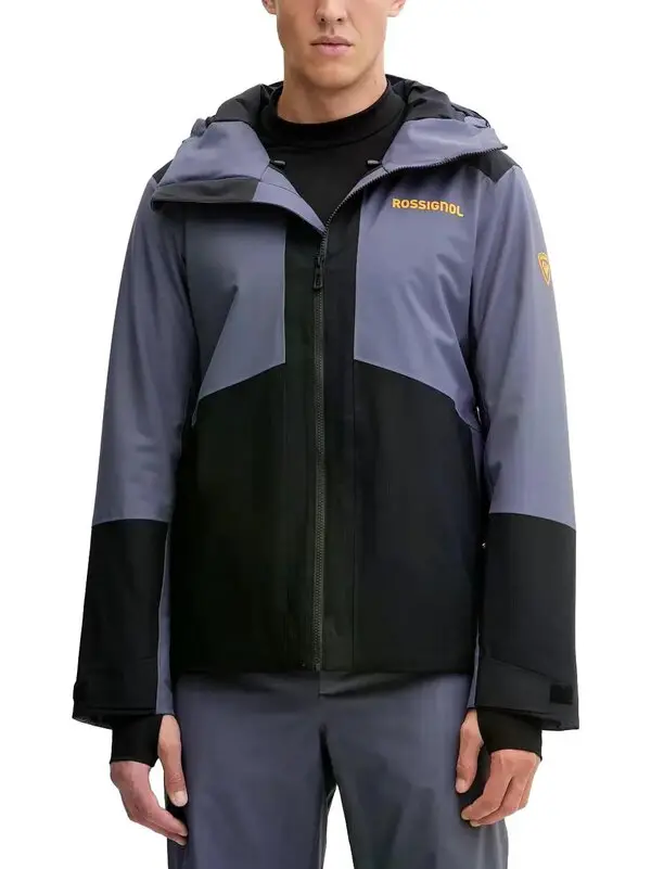 Rossignol Rochrun Logo-detail Hooded Ski Jacket - Grey