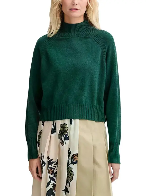 TWINSET Ribbed Turtleneck Sweater - Green