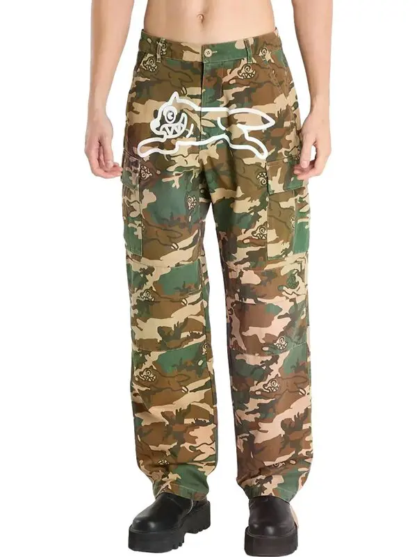 BILLIONAIRE BOYS CLUB - ICE CREAM Running Dog Woodland Camouflage Cargo Pants - Green