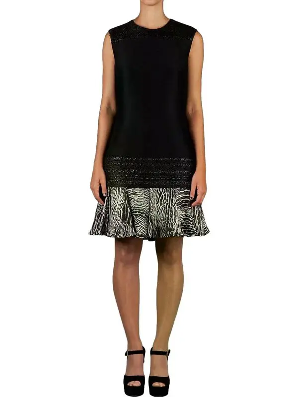 Giambattista Valli Sleeveless Drop Waist Dress - Black
