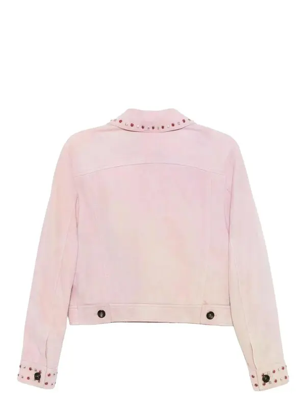 Miu Miu Suede Studded Jacket - Pink