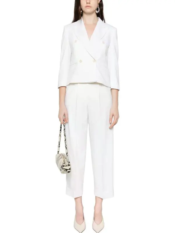 Max Mara Double-breasted Peak Lapel Blazer - Neutrals
