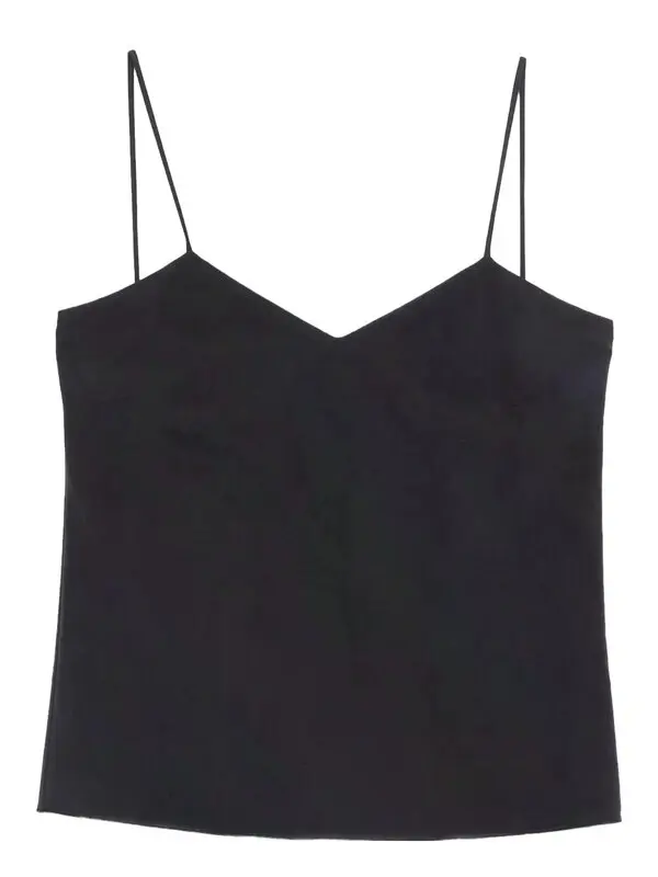 Max Mara Sleeveless V-neck Top - Black