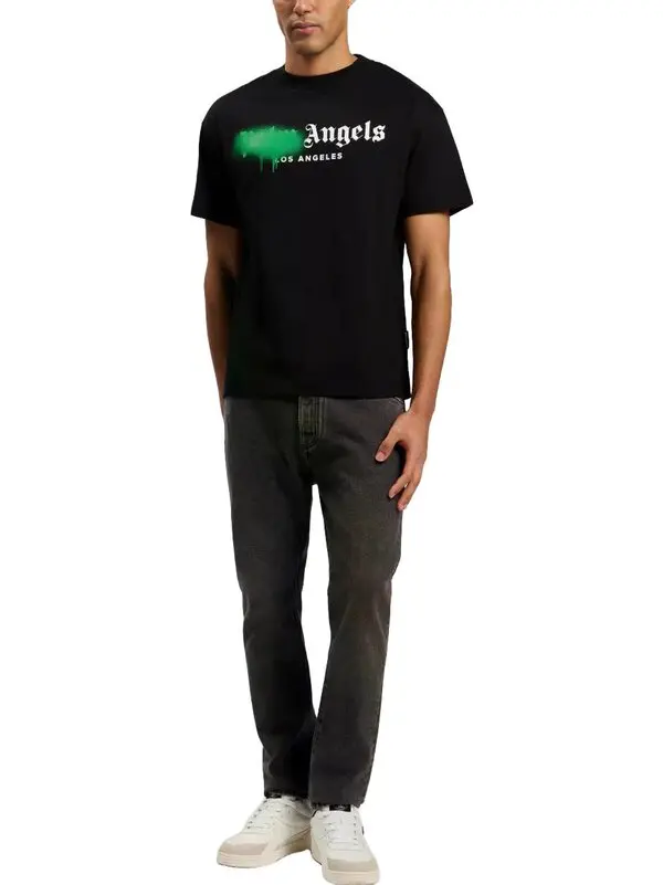 Palm Angels Spray City Los Angeles Dripping Logo T-shirt - Black