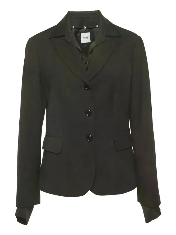 Moschino Crepe Detachable-collar Jacket - Black