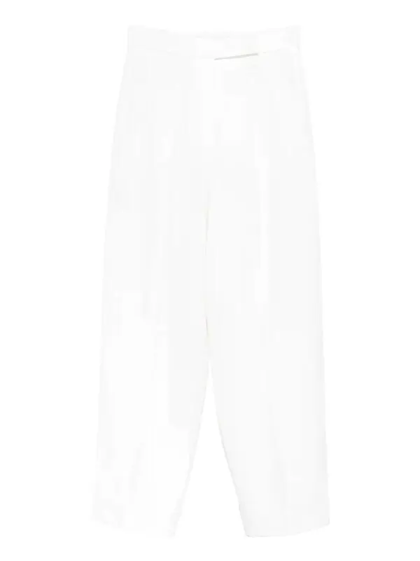 Max Mara Pleated Cream Trousers - Neutrals