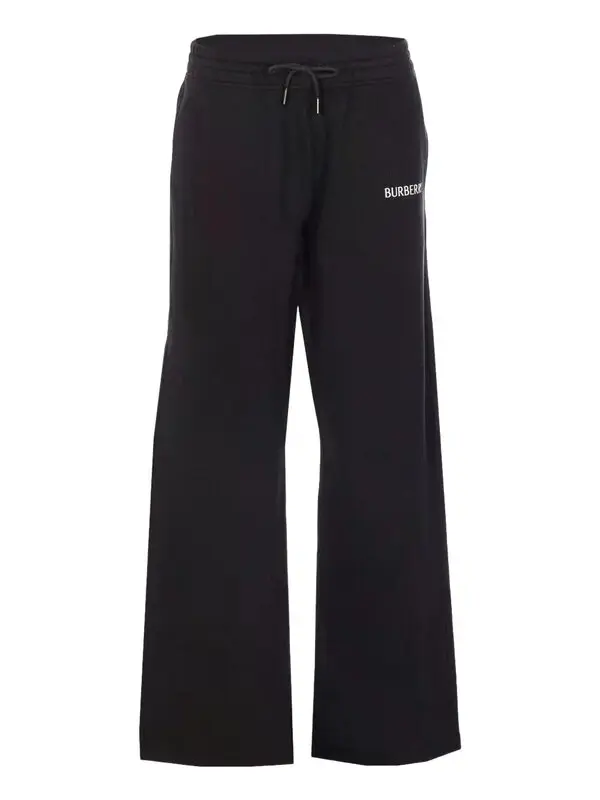 Burberry Embroidered Logo Track Pants - Black