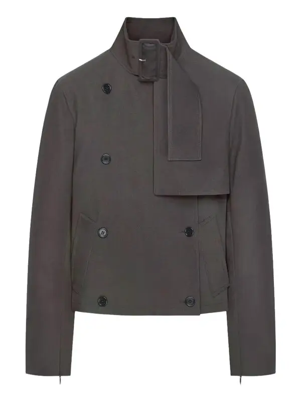 COURREGES Cotton Buckle Detail Jacket - Grey