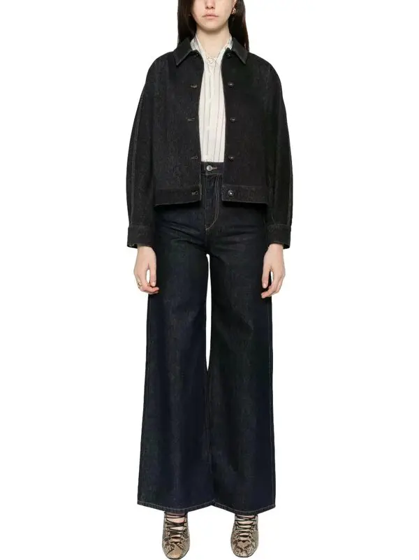 Max Mara Long Sleeves Cropped Jacket - Blue