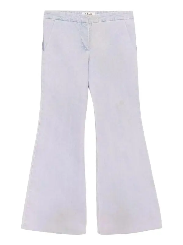 Chloé Cut-out Bootcut Jeans - Purple