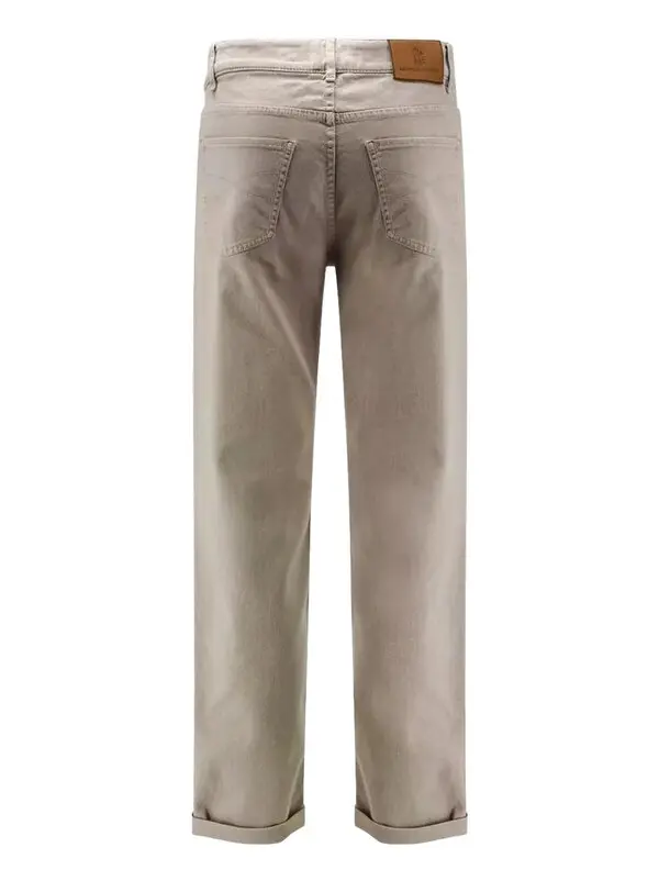 Brunello Cucinelli Five-pocket Embroidered Trousers - Neutrals