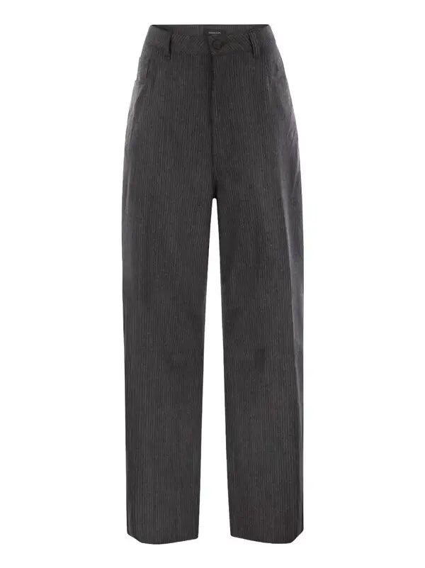 Fabiana Filippi Pinstripe-pattern Trousers - Grey