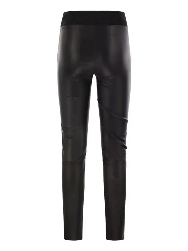 Brunello Cucinelli Leather Leggings - Black