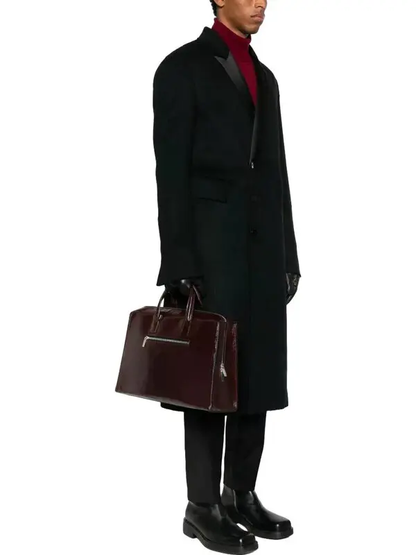 SAPIO Patent Leather Top-handle Tote Bag - Red
