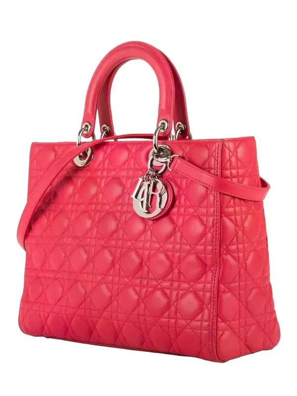 Dior 2010s Quilted Shoulder Bag - Pink
