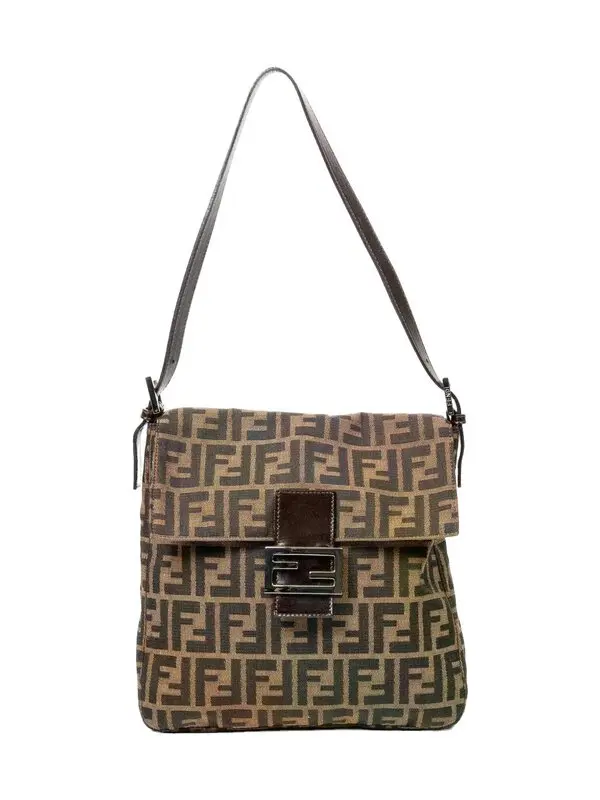 Fendi Ff Pattern Flap Shoulder Bag - Brown