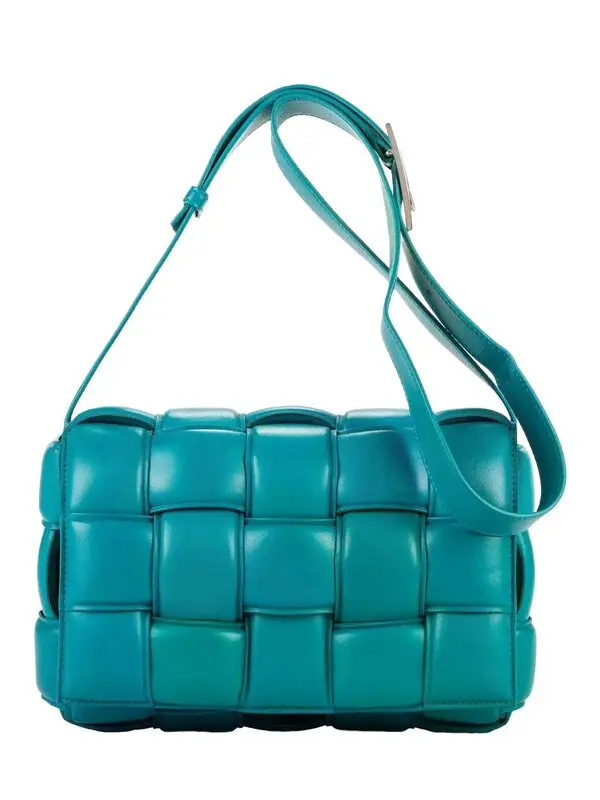Bottega Veneta Padded Leather Shoulder Bag - Blue