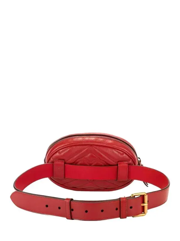 Gucci Gg Matelassé Belt Bag - Red