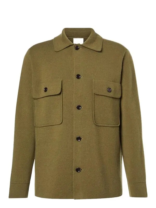 ALLUDE Wool And Cashmere Overshirt - Green