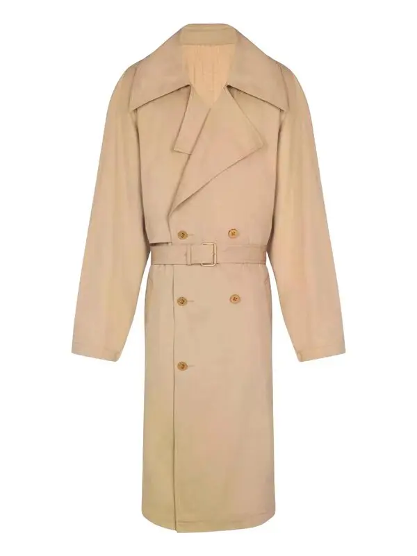 Balmain Belted Trench Coat - Neutrals