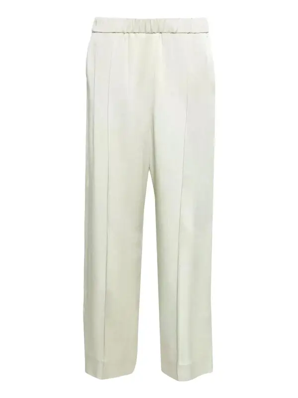 JIL SANDER Wide-leg Pressed-crease Trousers - Green