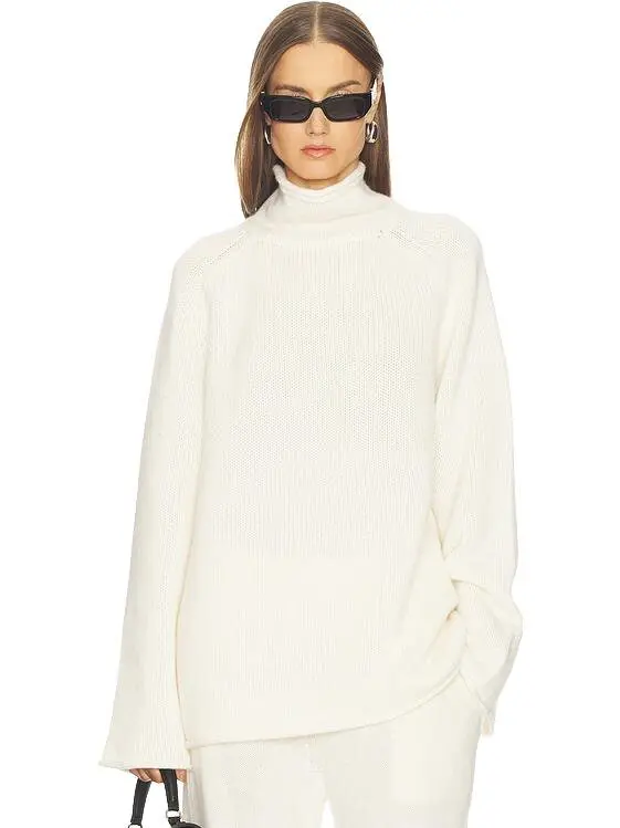 SRG Sukki Cashmere Oversized Turtleneck In . Also - Cream