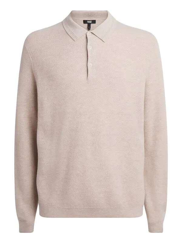 Paige Cotton-blend Elwynn Polo Shirt - Ivory