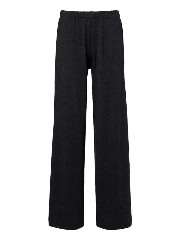 LISA YANG Aina Cotton And Cashmere Wide-leg Pants - Grey
