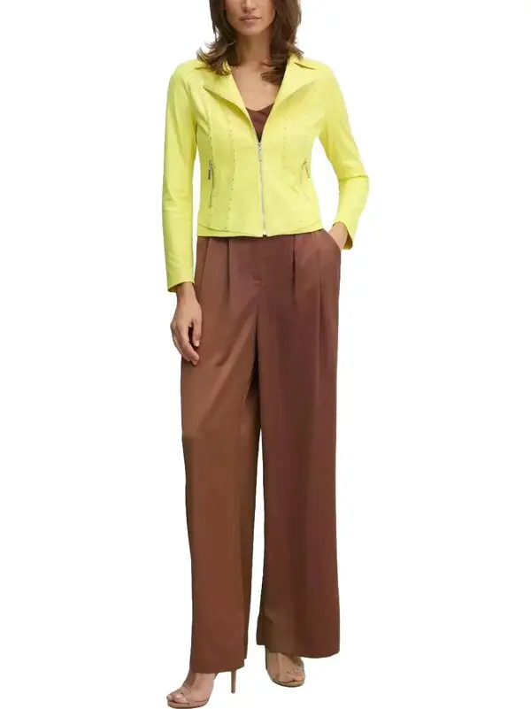 Joseph Ribkoff Pleated Wide-leg Trousers - Brown