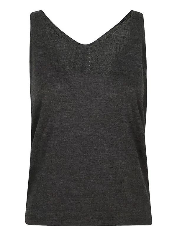 PETAR PETROV V-neck Top - Grey